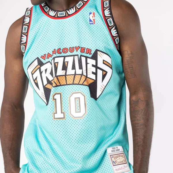 Mitchell & Ness - Mike Bibby 10, 1998-99 Road Vancouver Grizzlies NBA ...